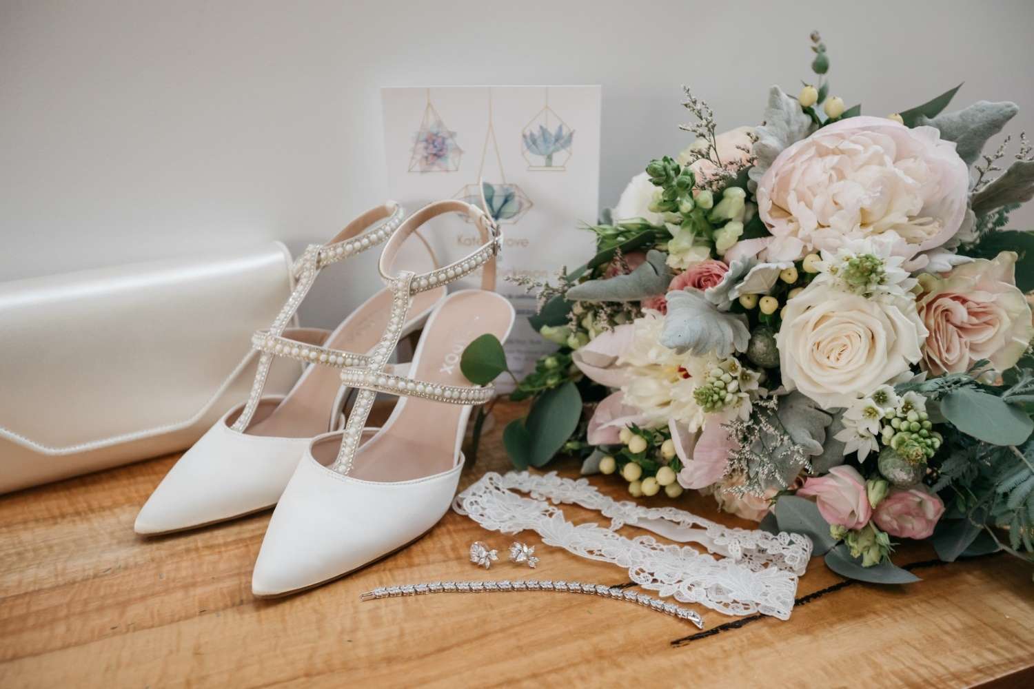 BouquetflatlaywithshoesEllaOtranto - Flower Nation