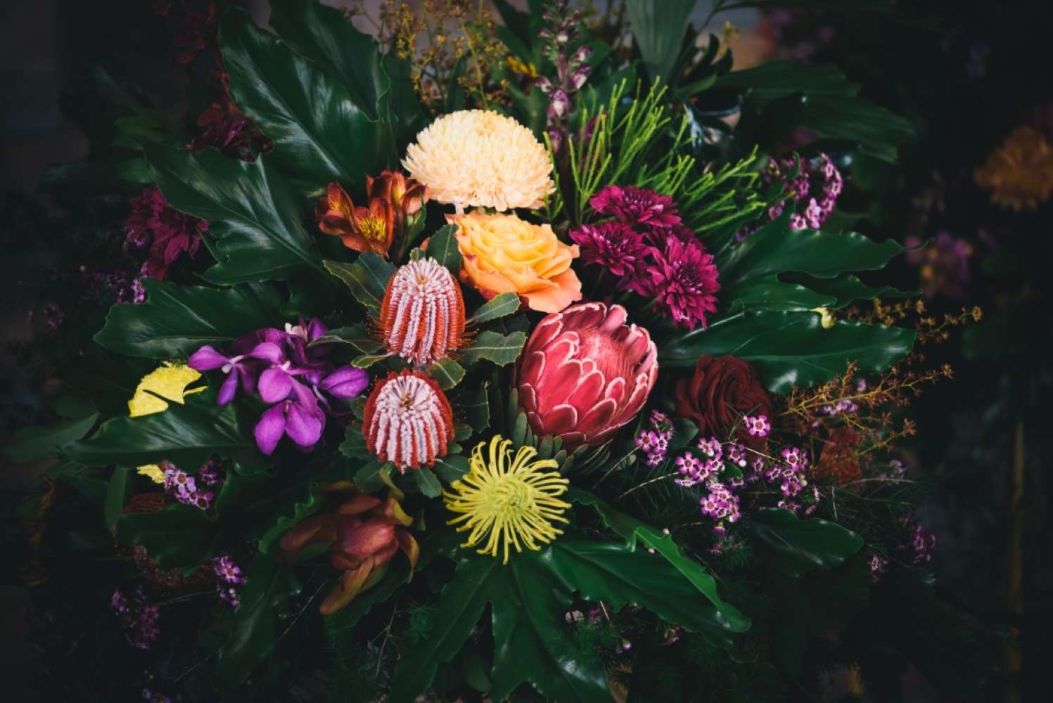 BrightflowerstowerarrangementcloseupLastingJoysPhotography - Flower Nation